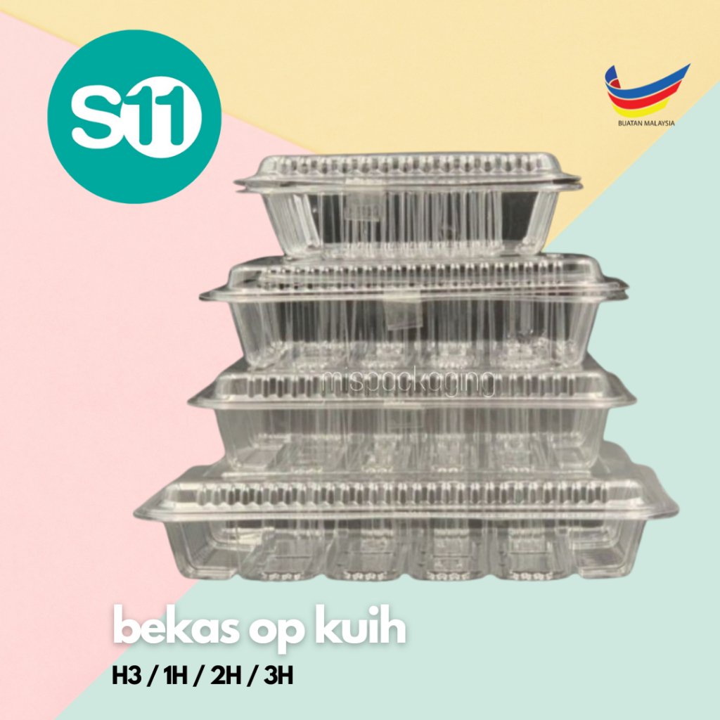 SWOP/Benxon/GC 100pcs Kotak Kuih Cake Packaging OP Box 057/ 1H /2H/3H ...