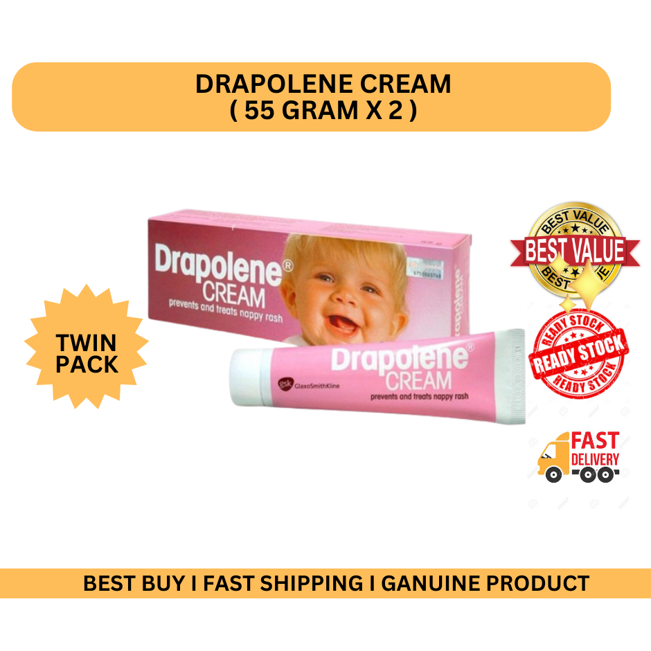 DRAPOLENE !!! Drapolene Cream 55gm X 2 [ NAPPY RASH CREAM ] | Shopee ...