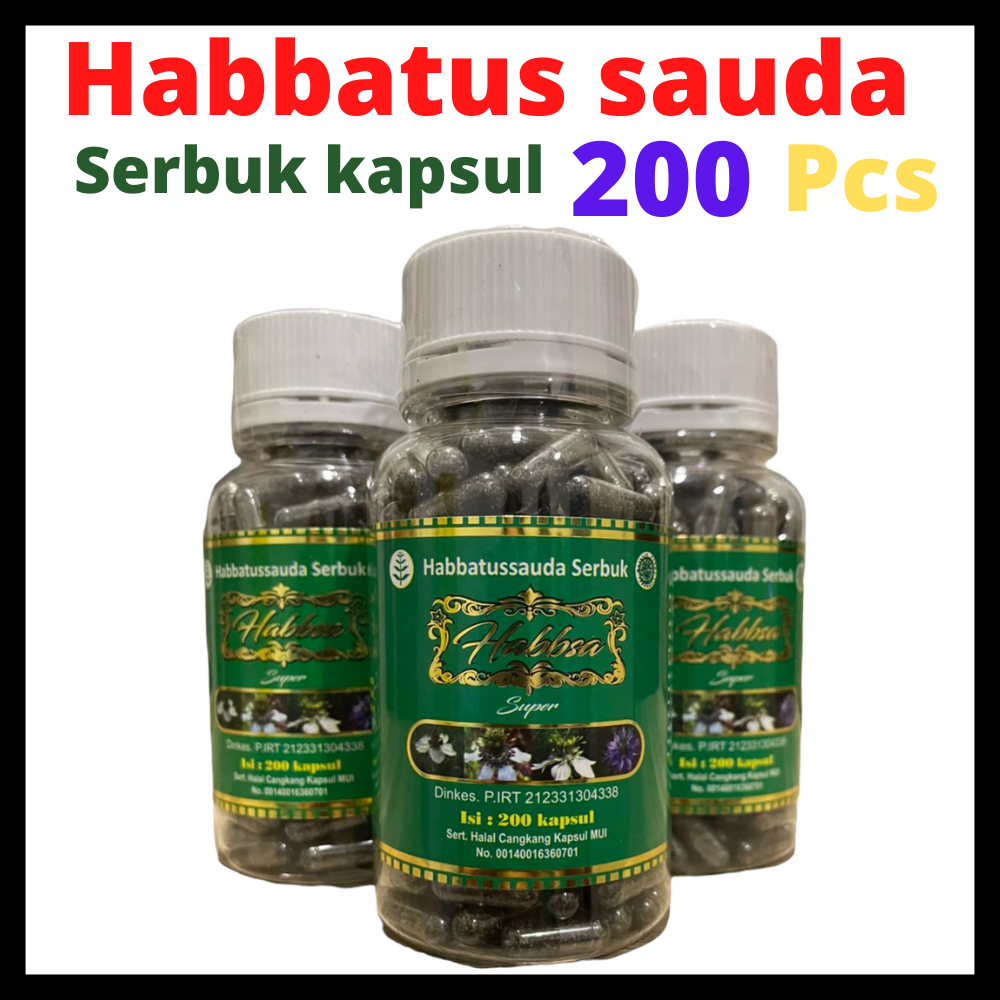 habbatus sauda serbuk kapsul / black seed powder capsule 200 biji ...