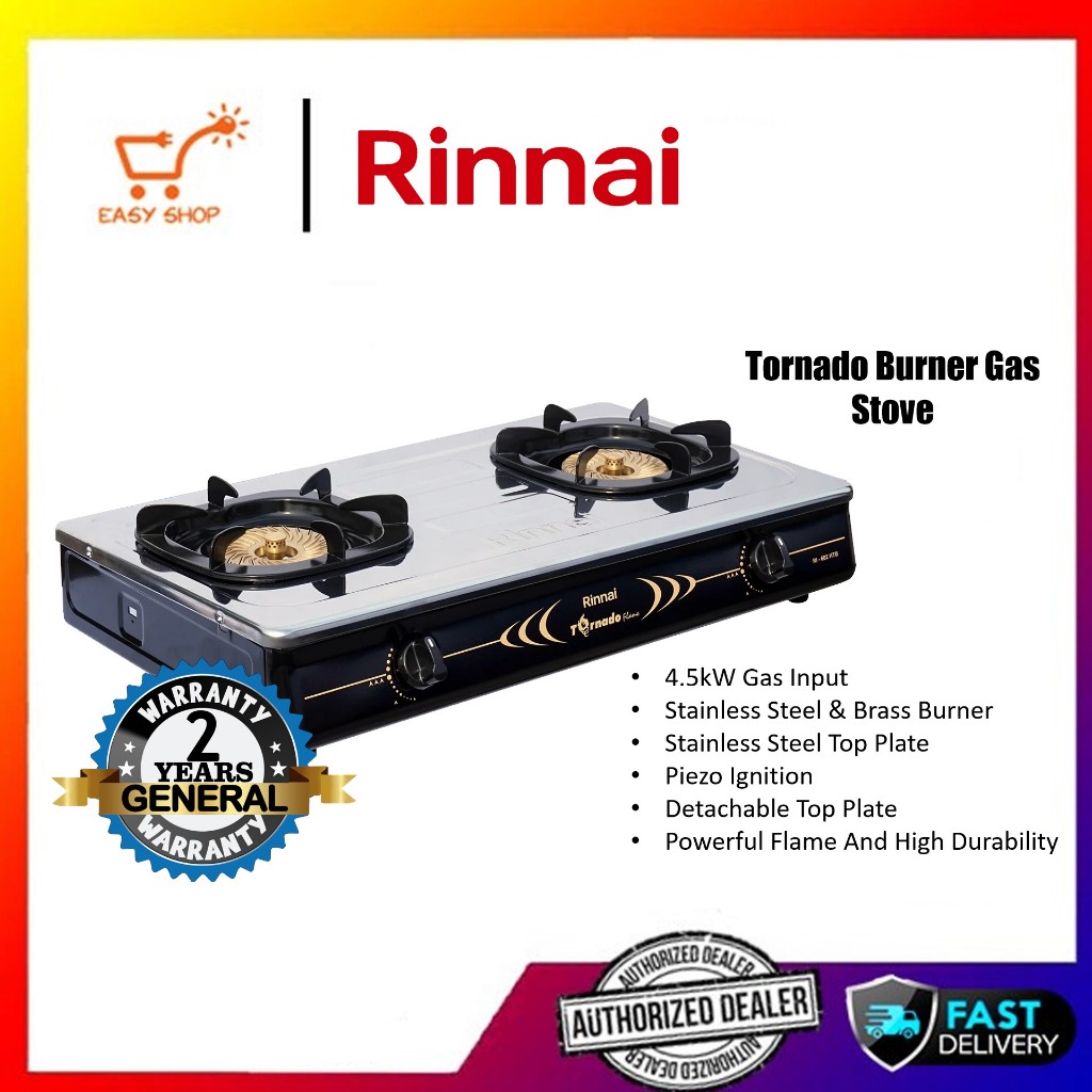 Rinnai Gas Cooker RI-602HTB-S Tornado Burner Table Top Gas Stove ...