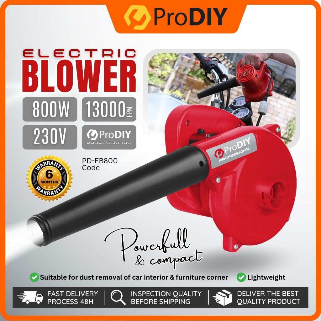 800W Electric Blower 13000RPM Leaf Blower Vacuum Suction Air Blower ...