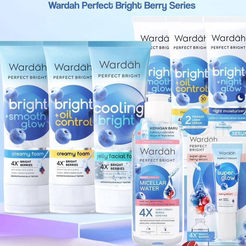Wardah Perfect Bright Series/Creamy Foam Facial Wash/ Moisturizer spf28 ...
