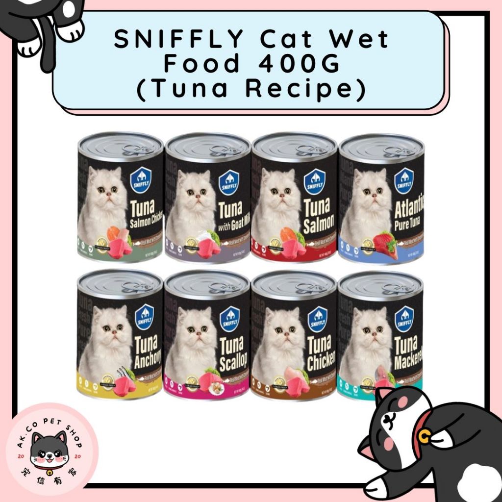 SNIFFLY Cat Wet Food 400G (Tuna Recipe) Cat Canned Food Makanan Basah ...