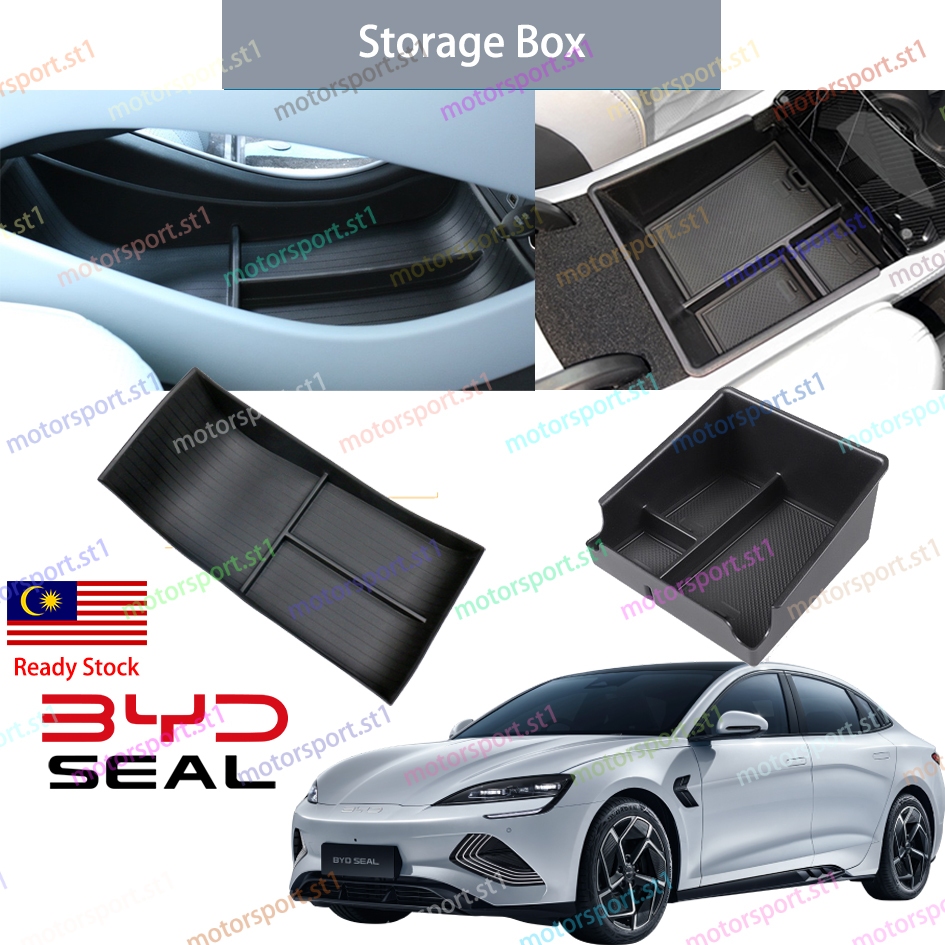 [READY STOCK] BYD Seal Armrest Storage Box Front Tray Center Console ...
