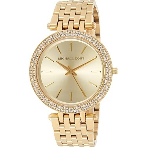 Michael Kors Women's Darci Crystal Bezel Gold-Tone Watch MK3191 ...