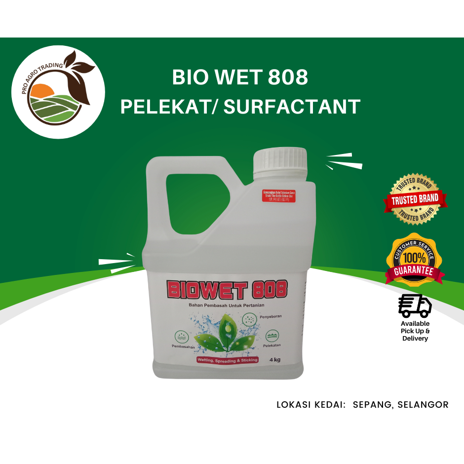 BIOWETT 808 (4L) - Pelekat Baja Foliar, Racun Serangga dan Kulat, Tidak ...