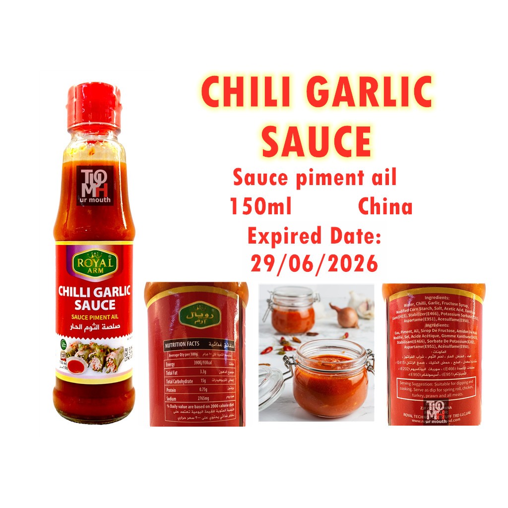 150ML ROYAL ARM CHILI GARLIC SAUCE/ SOS BAWANG PUTIH CILI/ 蒜辣蒜米酱 ...