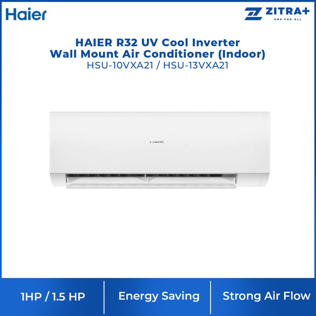 HAIER 1HP/1.5HP R32 UV Cool Inverter Wall Mount Air Conditioner HSU-10VXA21/HSU-13VXA21 | Energy ...