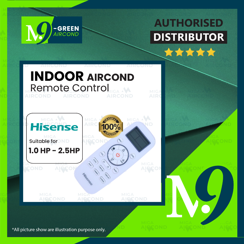 [ORIGINAL/GENUINE] Hisense Wall Remote Control AN09CBG AN12CBG AN13DBG ...