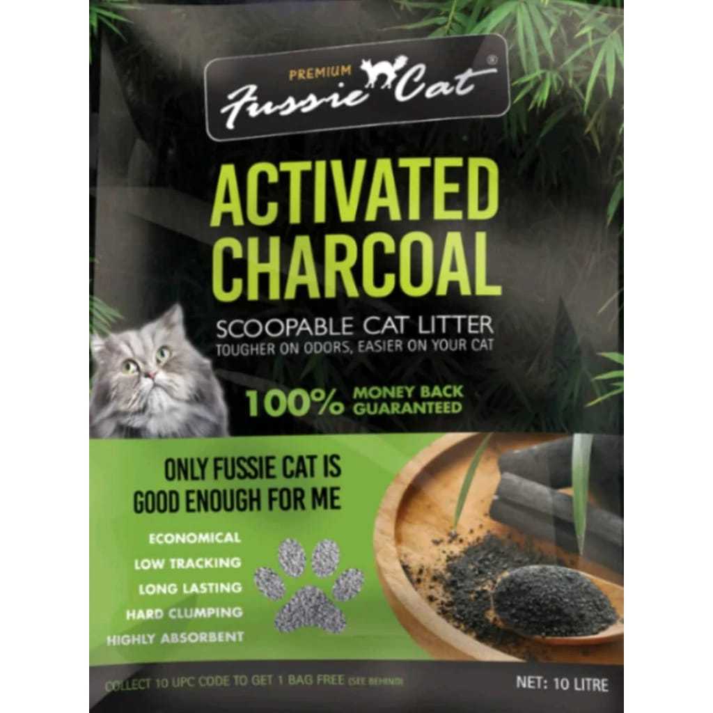 Fussie Cat Bentonite Activated Charcoal Cat Litter 10L | Shopee Malaysia
