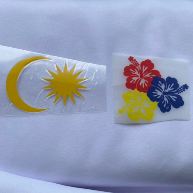 Sticker iron bulan bintang / bunga raya | Shopee Malaysia