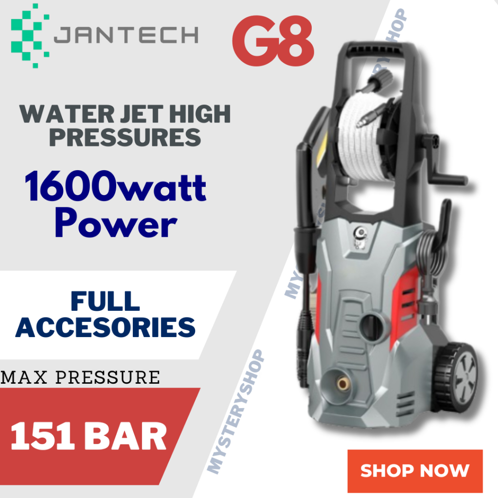 JANTECH NEW G8 Turbo Waterjet High Pressure Washer Waterjet Cleaner/Mesin Cuci Kereta | Shopee ...
