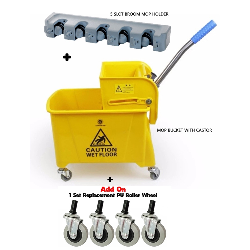 8068 2L Mop Bucket With Castor Mop Cart Bucket Troli Baldi Mop Beroda ...