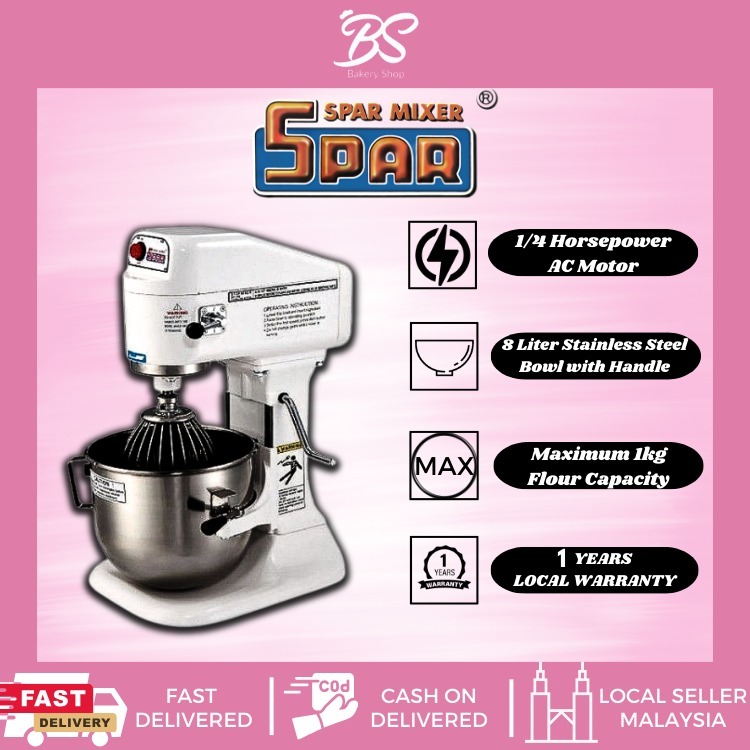 Spar 8 Quart Mini Mixer SP-800 Taiwan [BS BAKERY SHOP] | Shopee Malaysia