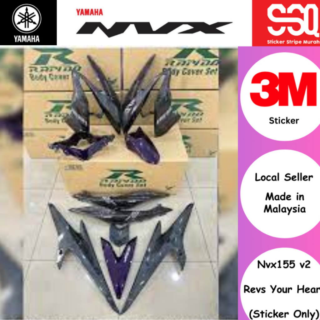 High Quality AAA Premium Sticker Stripe Yamaha Assembly NVX V1 Aerox ...