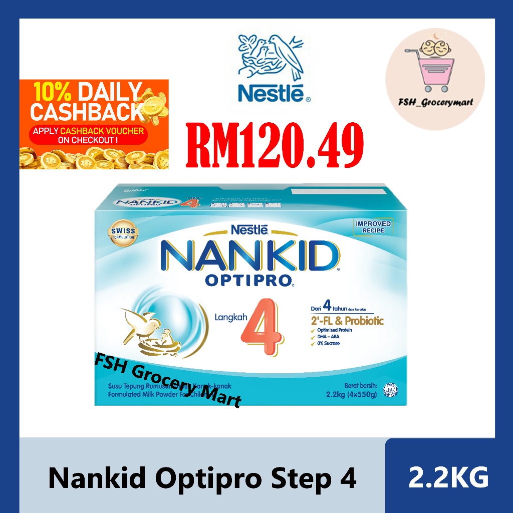Nestle NANKID OPTIPRO Step 4 ( 1.2kg / 2.2kg ) Nan | Shopee Malaysia