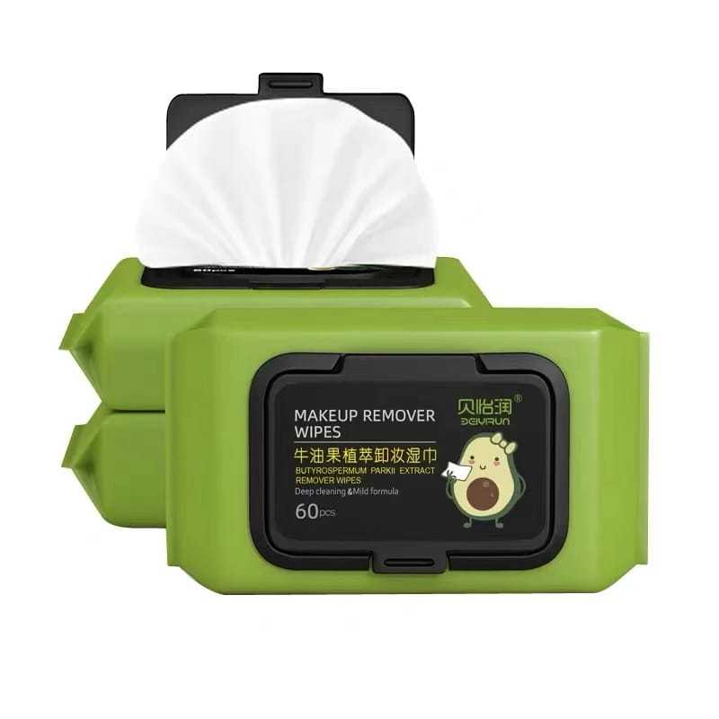 Avocado 60PCS Face Wet Tissue Makeup Remover Wipe Deep Cleansing ...