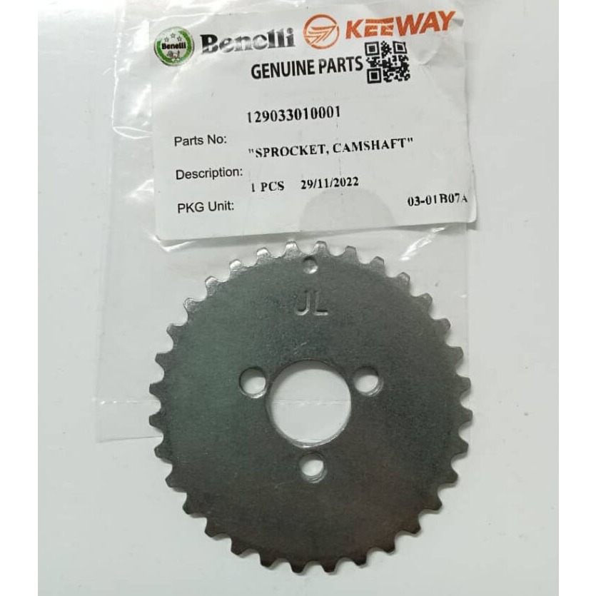 100% ORIGINAL BENELLI SM SPORT TIMING SPROCKET ASSY 0 129033010001 ...