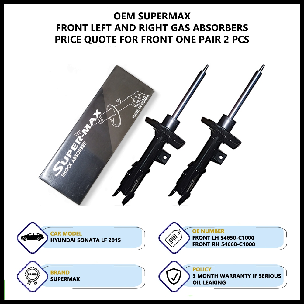 Hyundai Sonata LF 2015 Front Left And Right Supermax Gas Shock ...