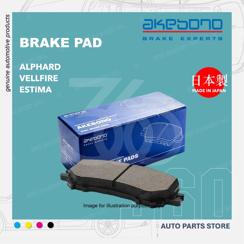 AKEBONO ORIGINAL BRAKE PAD TOYOTA ALPHARD VELLFIRE ESTIMA ACR50 GSR50 ...