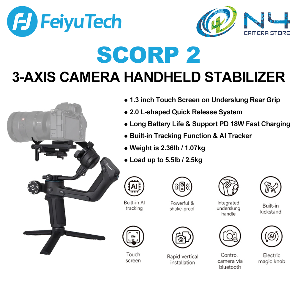 FeiyuTech SCORP 2 Stabilizer 3-Axis Handheld Gimbal Stabilizer Handle ...