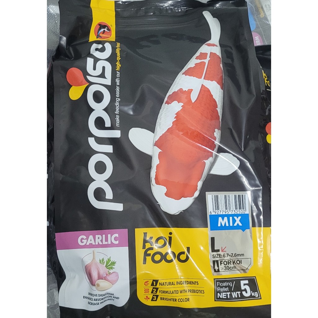 Porpoise Koi Fish Food Mix [Growth + Colour] 5KG for Koi /Japanese Koi ...