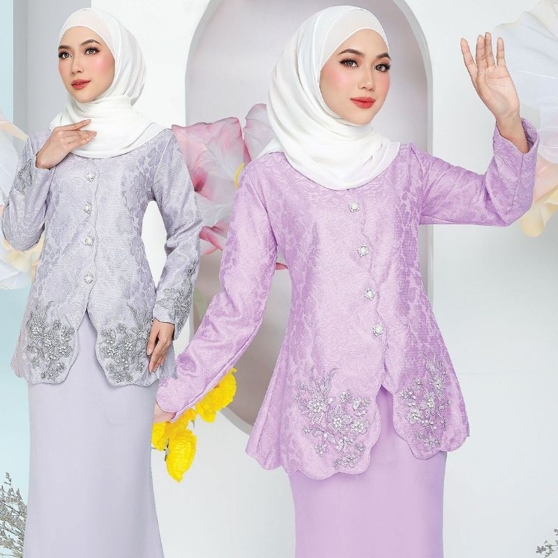 BAJU RAYA 2024 KURUNG MINI MODEN LACE khaDEEJA BLACK NAVY GREY LAVENDER ...