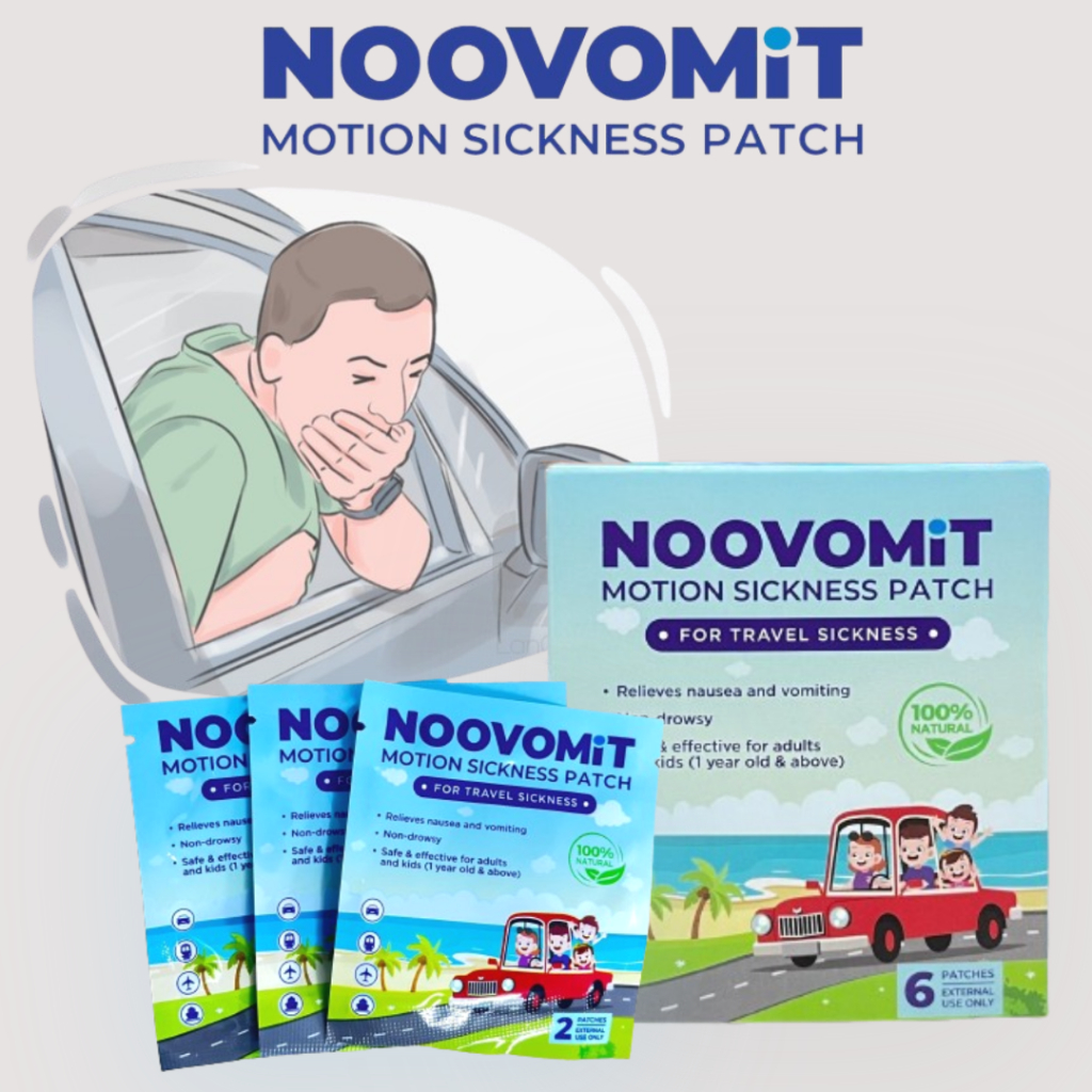 Noovomit Tampalan Mabuk Kenderaan Ubat Mabuk Laut Motion Sickness Patch ...