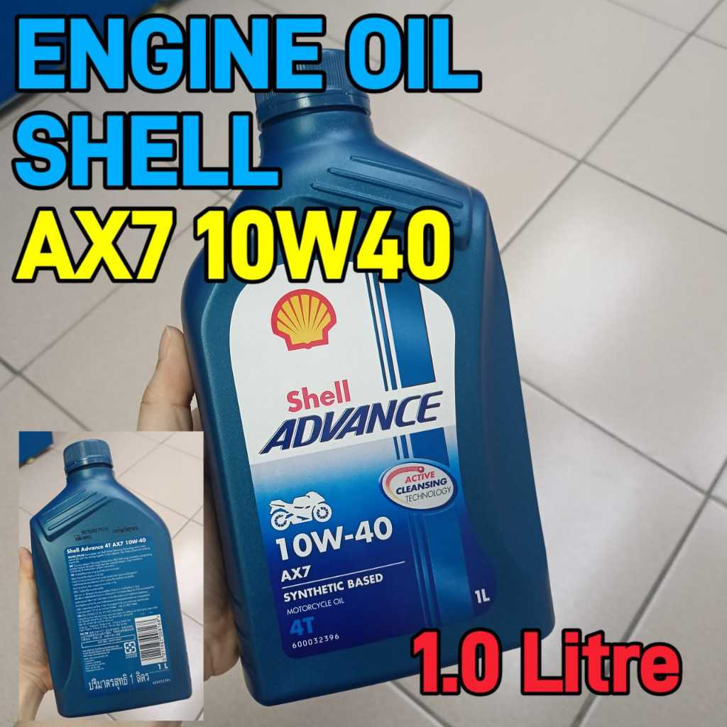 READY STOCK!! SHELL ADVANCE 4T AX7 10W40 ENGINE OIL MINYAK HITAM 1 ...