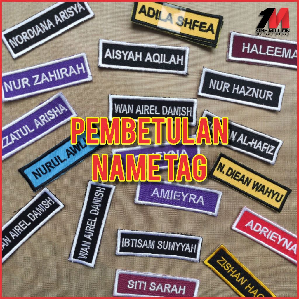 Set Name Tag [ UNTUK PEMBETULAN SAHAJA ] | Shopee Malaysia