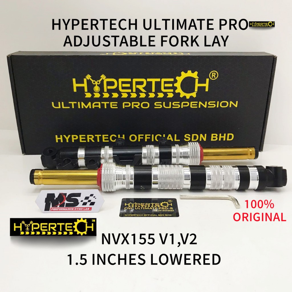 Hypertech Ultimate Pro Racing NVX155 V1,V2 Fork Lay Adjustable Lower 1.5 Inches | Shopee Malaysia