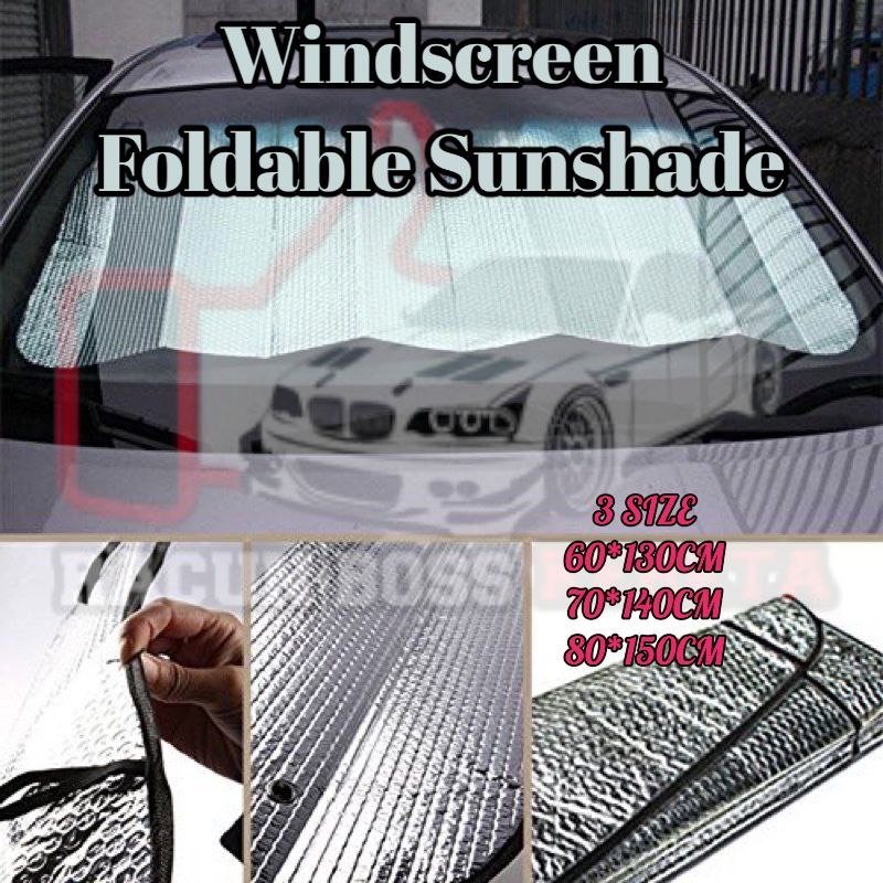 60/70/80cm Car Front/Rear Windscreen Foldable Sunshade Windshield Sun ...