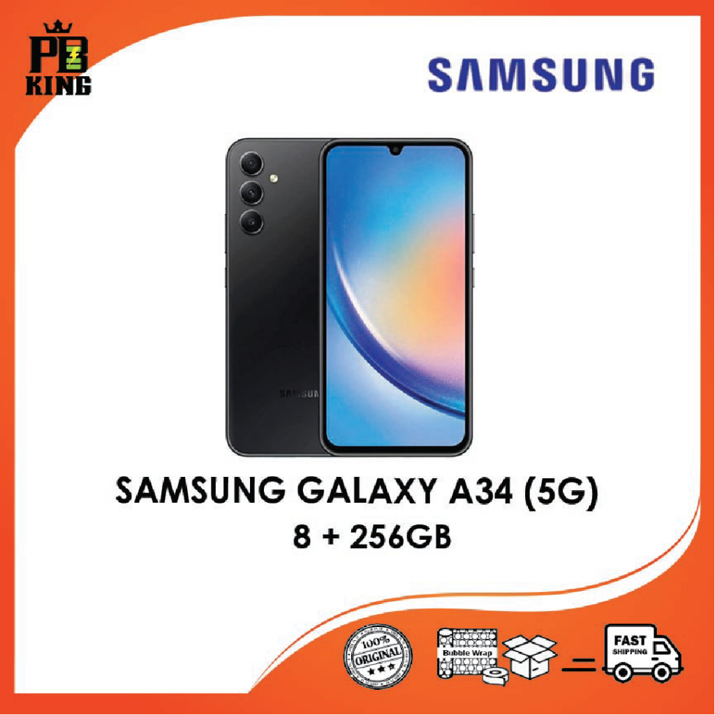 SAMSUNG Galaxy A34 5G | 8GB+256GB | 6.6" Super AMOLED Display | 5000mAh ...
