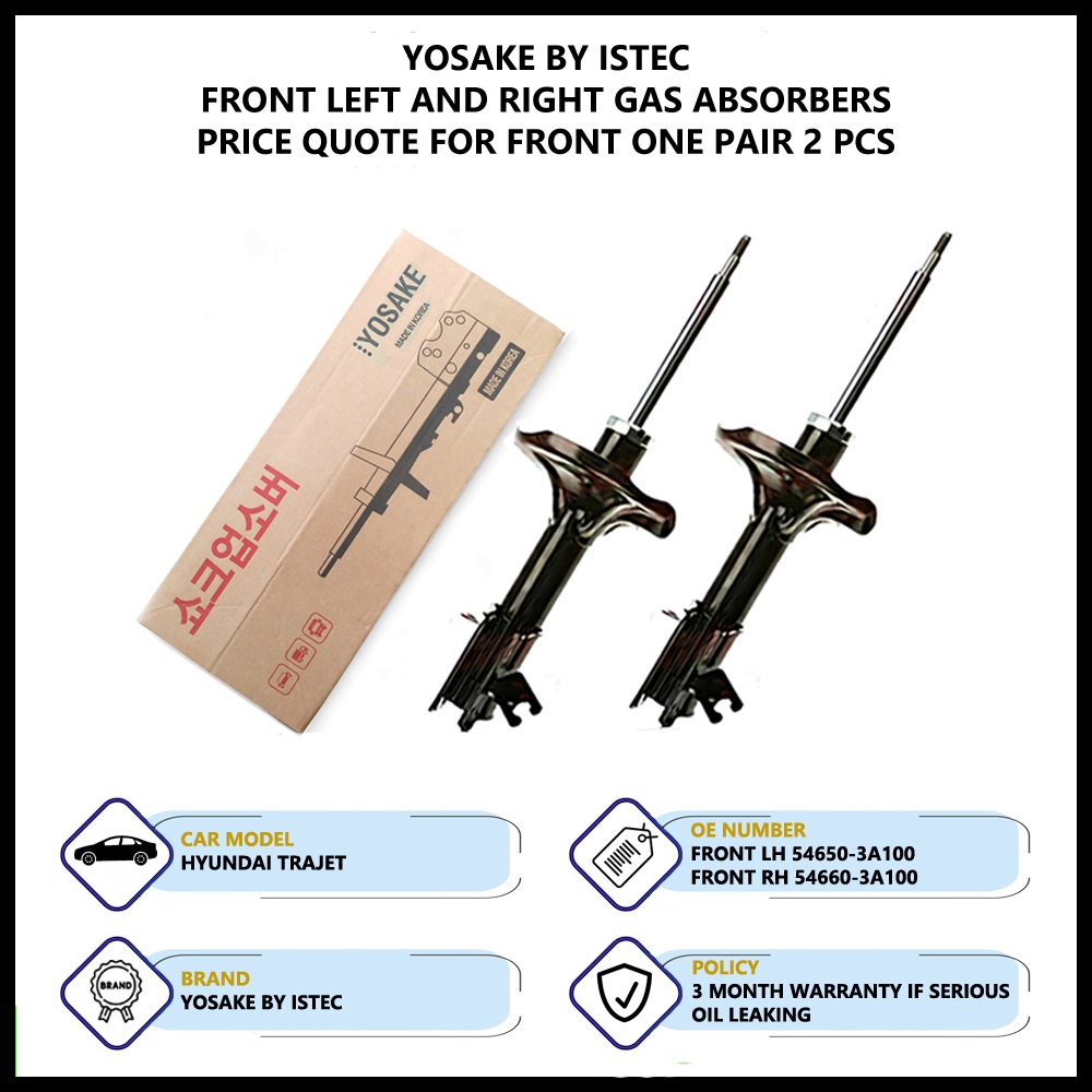 Hyundai Trajet Front Left And Right Yosake By Istec Gas Shock Absorbers ...