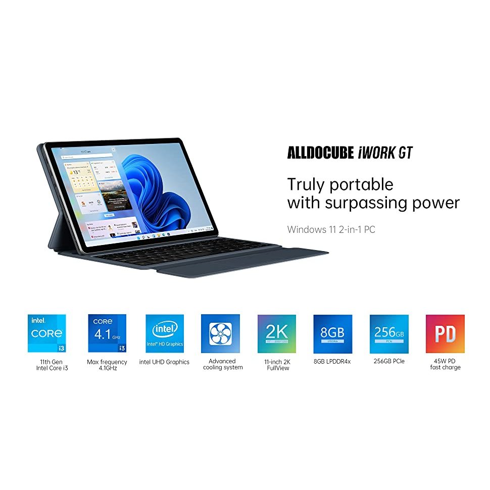 Alldocube iWork GT win11 Pro 11th i5 1135G7 11" 2K IPS Display 16GB DDR4 1TB PCIE SSD 2 in 1 ...