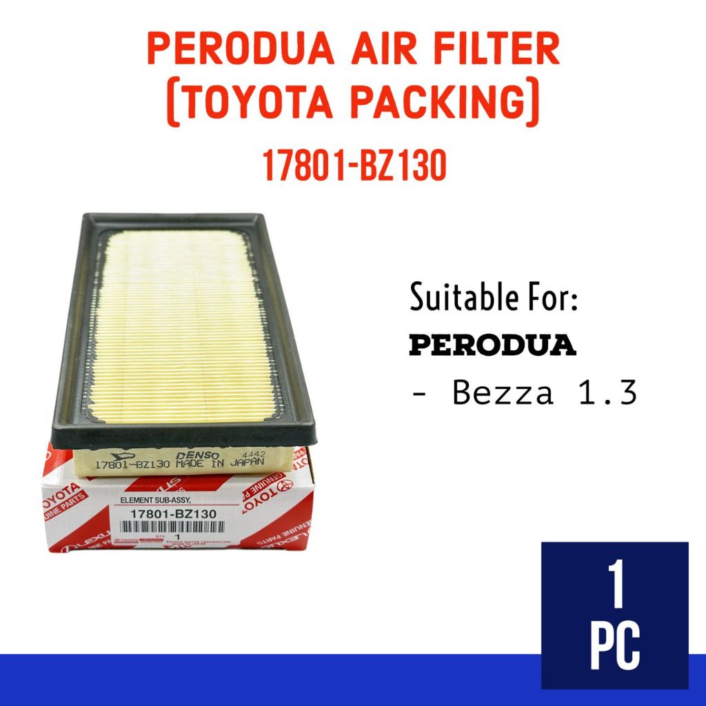 17801-BZ130 PENAPIS UDARA – PENAPIS ENJIN PERODUA BEZZA 1.3 / PENAPIS ...