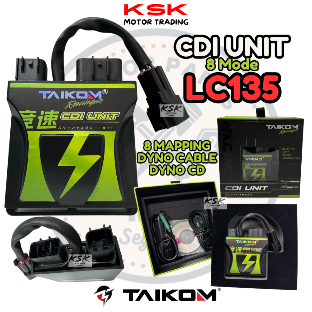 【RAYA SALE】TAIKOM SUPER RACING CDI UNIT LC135 8MODE MAPPING DYNO CABLE ...