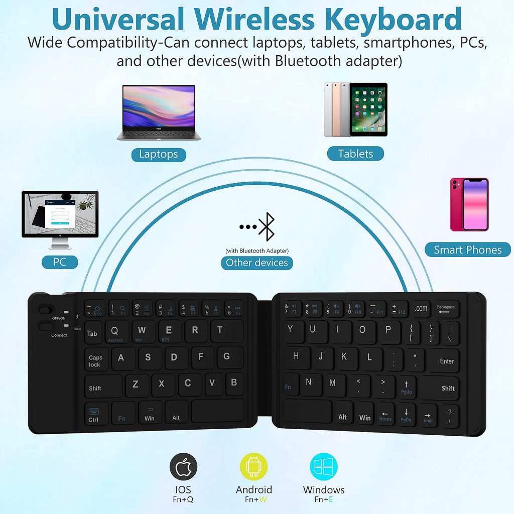 Bluetooth Keyboard Folding Bluetooth Keyboard Grey Box | Shopee Malaysia