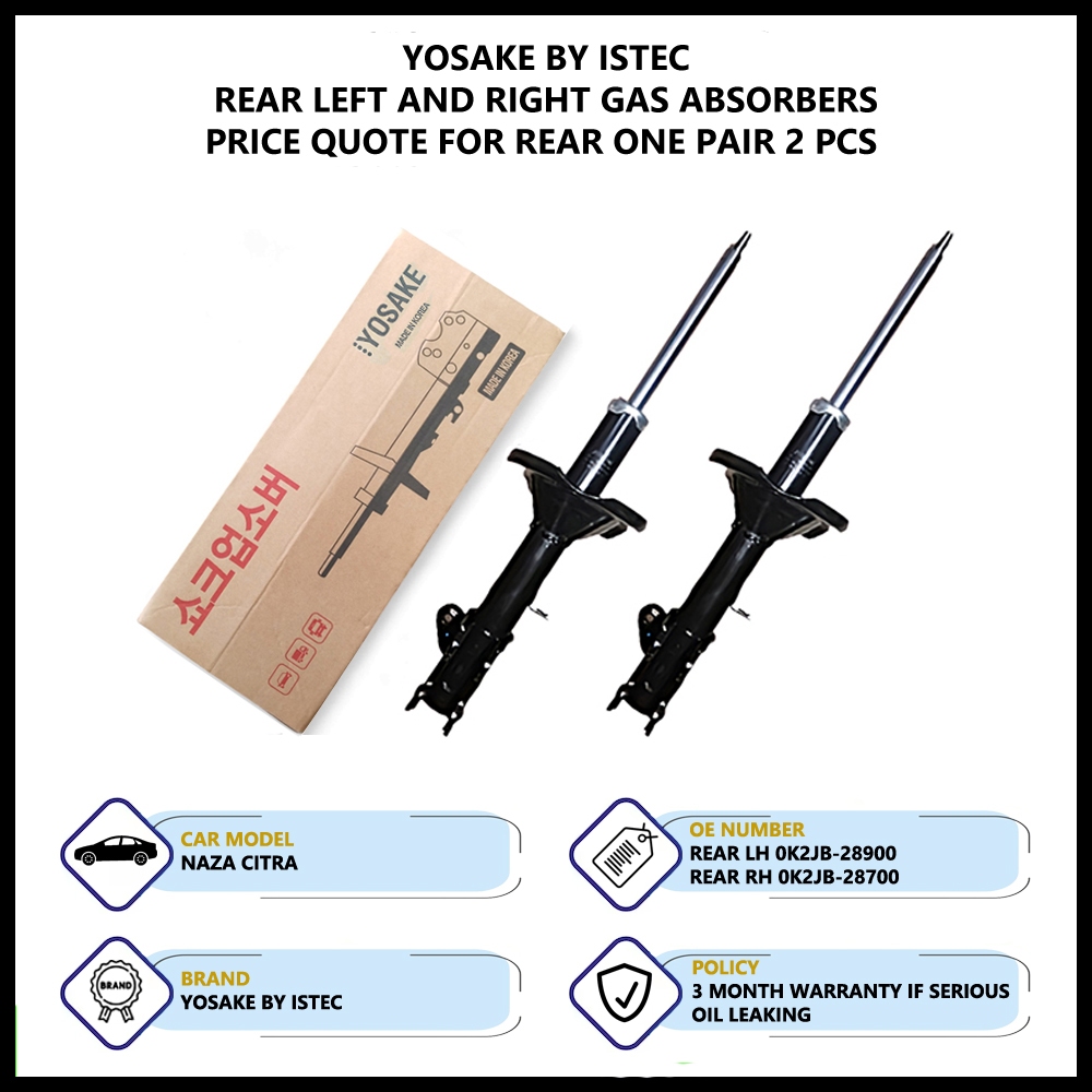Naza Citra Rear Left And Right Yosake By Istec Gas Shock Absorbers ...