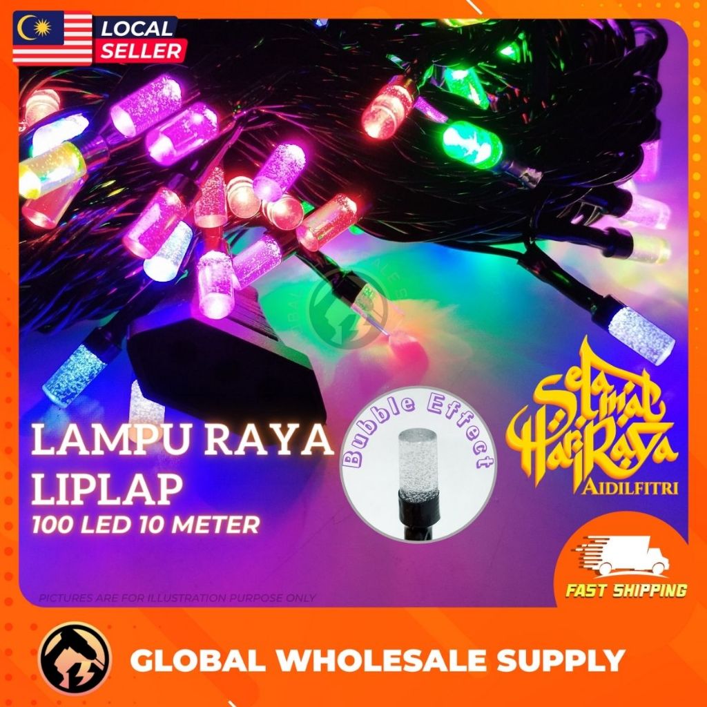 100LED MIX Lampu Raya Liplap String Light Waterproof Decor Lights Fairy ...