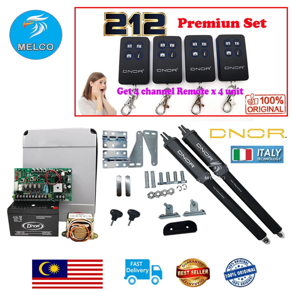 Dnor Autogate D'nor 212 Premium set 24VDC Heavy Duty Swing and Folding ...