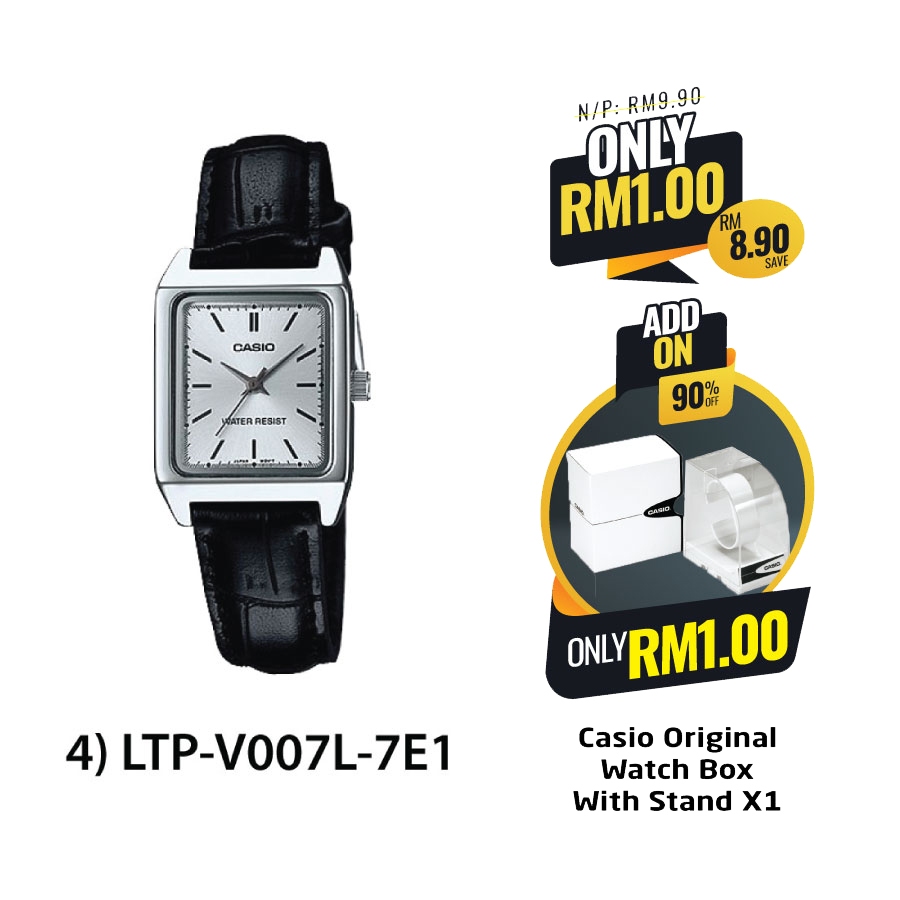[1YR WARRANTY] CASIO WATCH ANALOG WOMEN'S LTP-V007L SERIES LTP-V007L-1B LTP-V007L-7B1 LTP-V007L ...