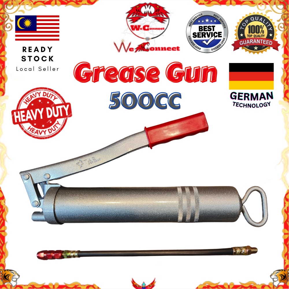 WeConnect Heavy Duty Grease Gun Hand Lever Pump Flexible Hose Germany ...