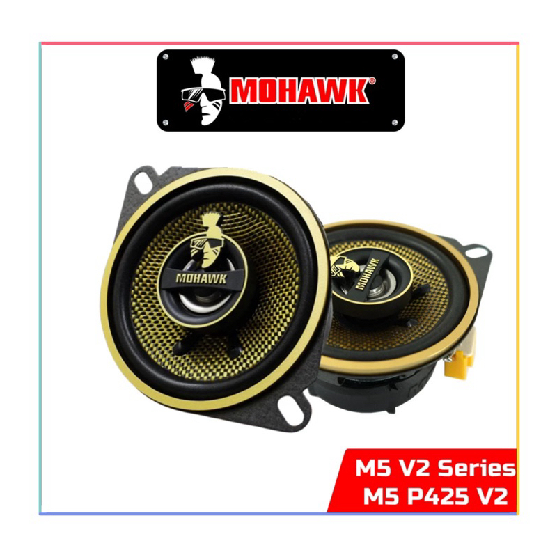 MOHAWK (big power model) M5-425P2 V2 OEM 4"Inch 2 Way Coaxial Speaker Plug & Play Spk Kereta ...