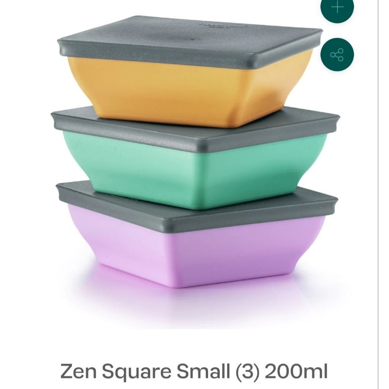TUPPERWARE Zen Square Small 200ml(1 or 3 Pcs) | Shopee Malaysia
