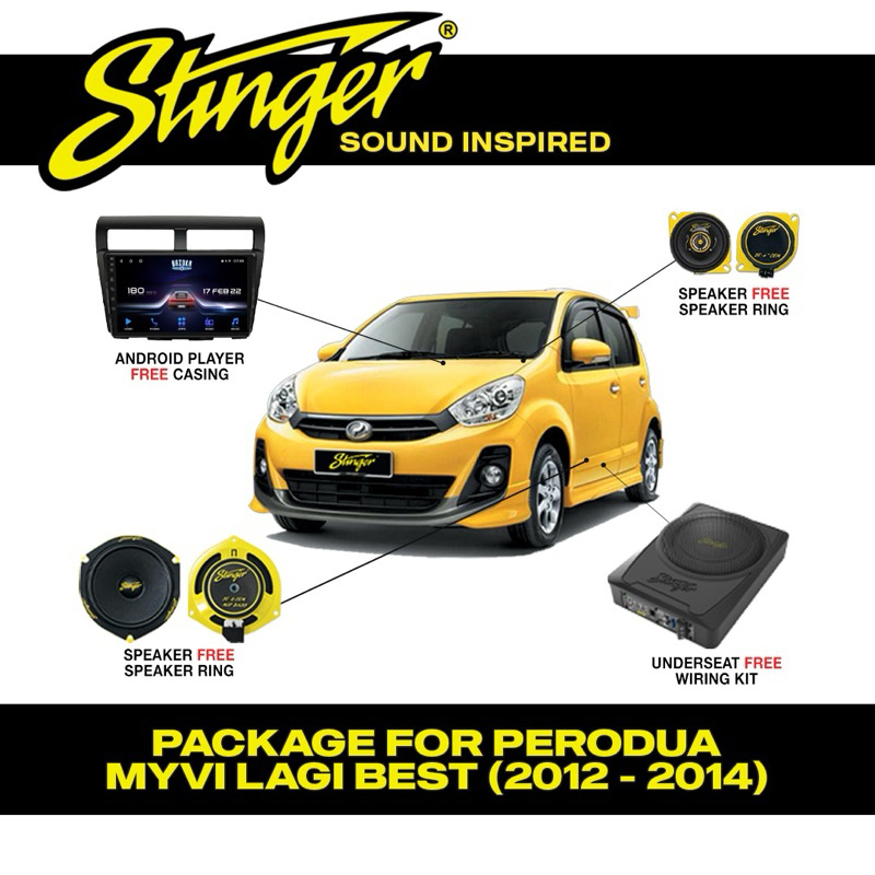 Myvi Lagi Best Stinger Full Set Speaker & Android Player | Shopee Malaysia