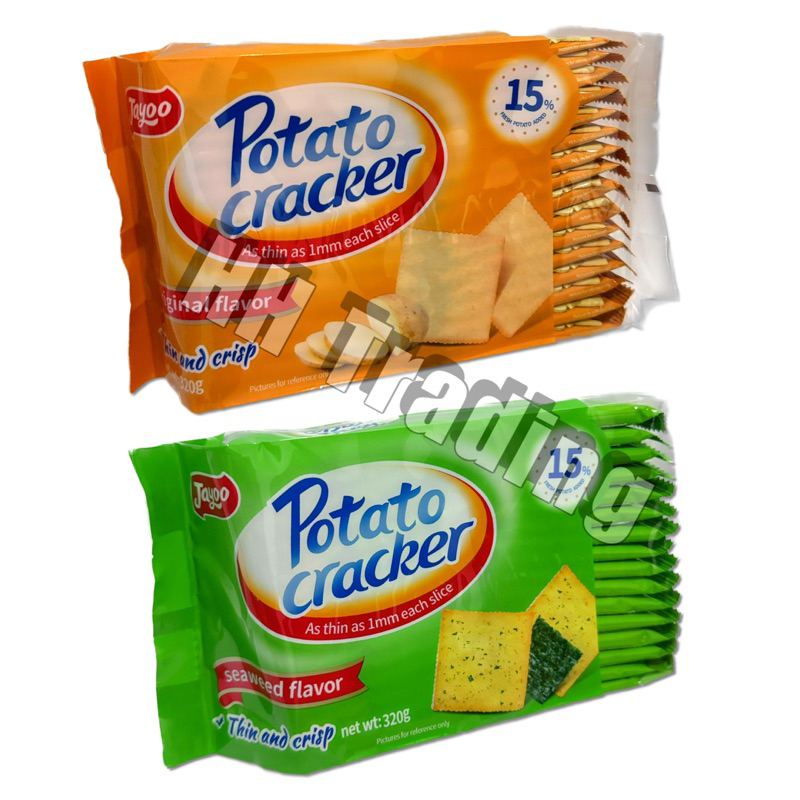 320g JAYOO POTATO CRACKER THIN AND CRISP (ORIGINAL / SEAWEED) | Shopee ...