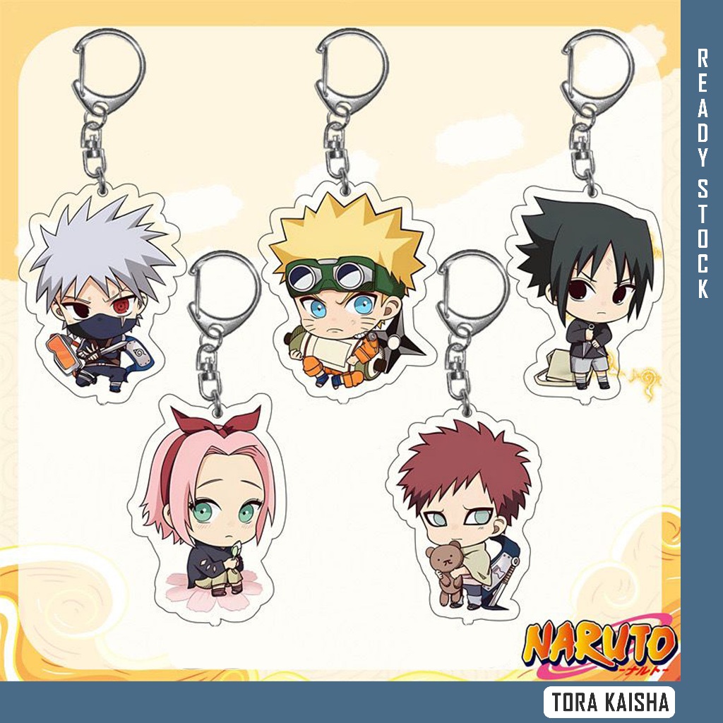[TORA KAISHA] Ready Stock Naruto Keychain Acrylic Double Layer rantai ...