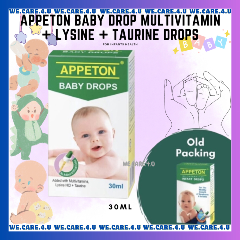APPETON BABY DROP MULTIVITAMIN + LYSINE + TAURINE DROPS 30ML | Shopee ...