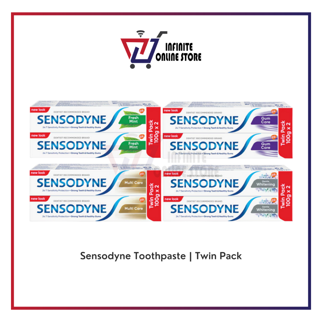 SENSODYNE Toothpaste Twin Pack (100gx2) (Fresh Mint / Gum Care / Multi ...